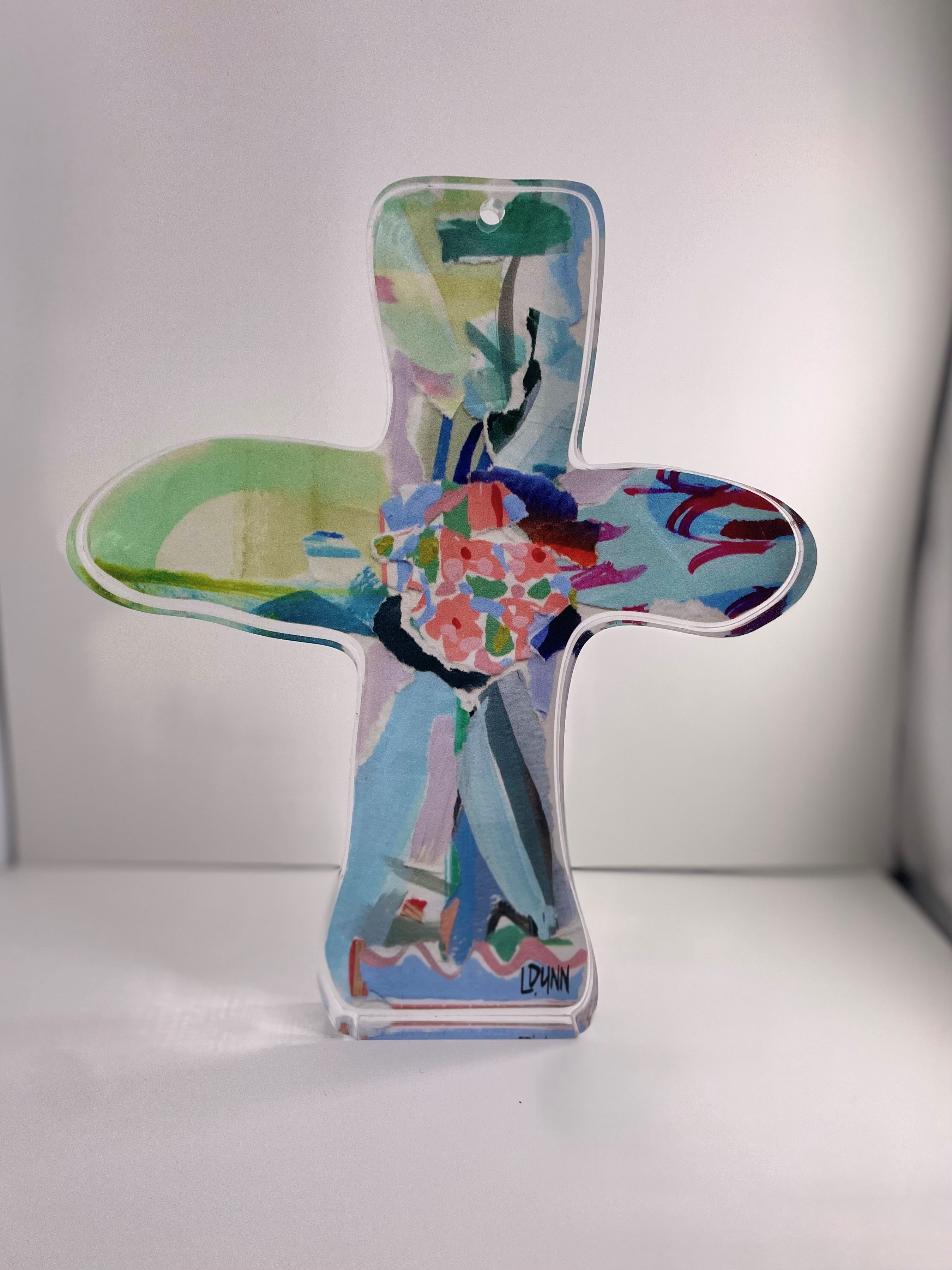 Blue Everlasting Love Acrylic Cross – La Farre